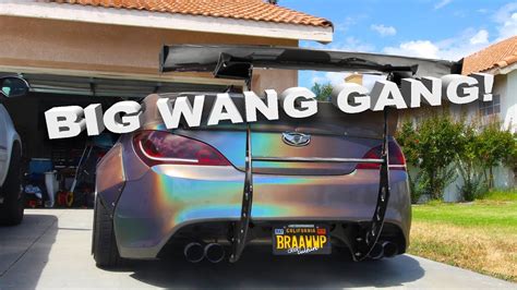 Insane Genesis Coupe Chassis Mount Wing Pt1 Youtube