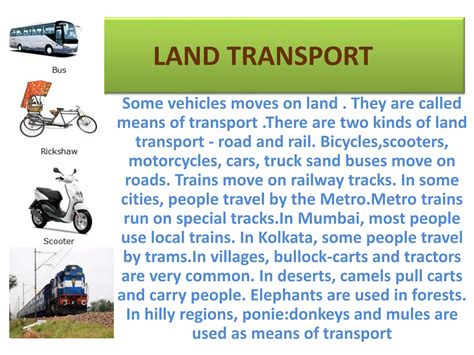 Modes Of Transport Pptx Rail Travel Travel Type