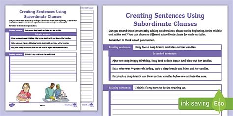 Extending Sentences By Adding Clauses Activity Add Clause