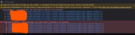 Getting A Browserautherror Cryptononexistent The Crypto Object Or Function Is Not Available