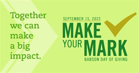 Len Green Cpa Mba On Linkedin Today Is Make Your Mark Babsons