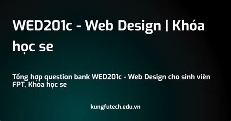 Wed201c Web Design Khóa Học Se
