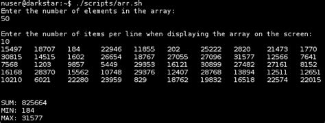 linux Форматированный вывод массива в скрипте bash stack overflow