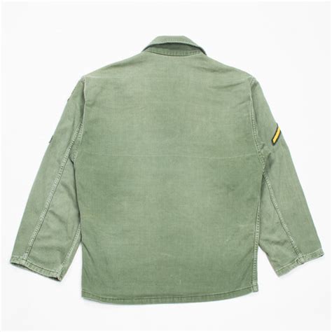 60s Vintage 16th Inf Rgt 1st Pattern Og 107 Utility Shirt Small