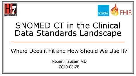 Snomed Ct In The Clinical Data Standards Landscape Pdf