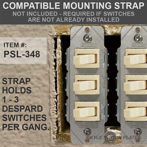 Triple Despard Toggle 9 Stacked Switch Wall Plate White