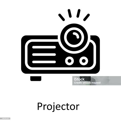 Icônes Solides Du Vecteur De Projecteur Stock Simple Dillustration
