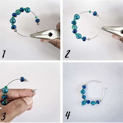 How To Make Beaded Hoop Earrings The Pink Craft Box
