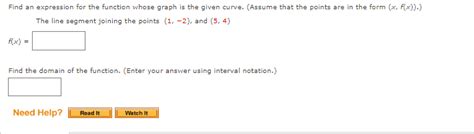 Solved Find An Expression For The Function Whose Graph Is Chegg