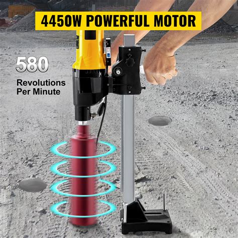 Vevor 4450w Wet Dry Variable Speed Diamond Core Drill Drilling Machine