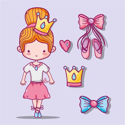 Set Ballet Accesories Decoration Design 658162 Vector Art At Vecteezy
