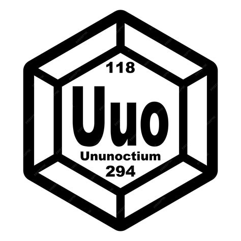 Premium Vector Ununoctium Chemistry Iconchemical Element In The