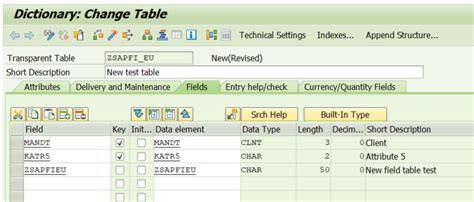 Crear Tabla En Sap
