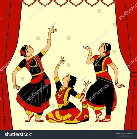 33 Indian Classical Group Dance Stock Illustrations Images And Vectors