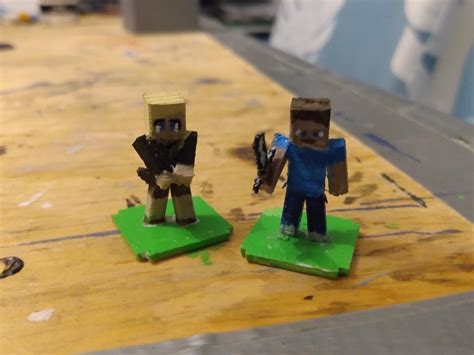 Minecraft Papercraft Steve With Iron Armor