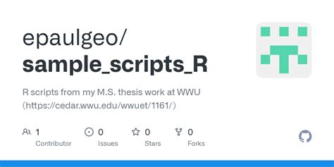 Github Epaulgeosamplescriptsr R Scripts From My Ms Thesis Work