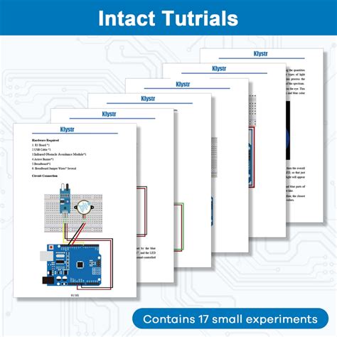 Klystr Basic Starter Kit For Arduino Uno R3 With Tutorial Code