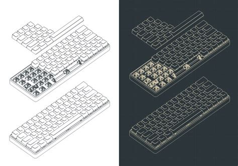 Sketch Keyboard Vector Images Over