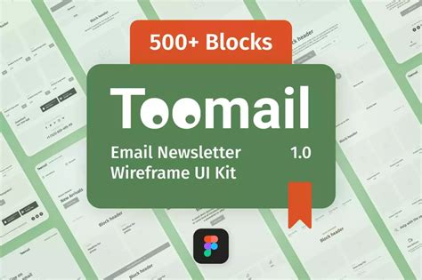 Toomail Email Newsletter Wireframe Ui Kit Design Shack