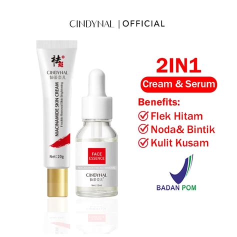Jual BUNDLE 2 IN 1 BPOM Cindynal Serum Cream Wajah Glowing