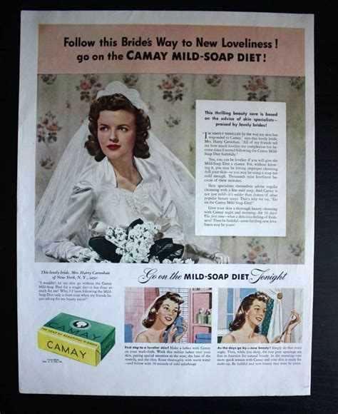 An Old Ad For Camay Mid Soap Shows The Bride In Her Wedding Dress