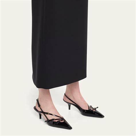 Miu Miu Patent Buckle Trio Slingback Pumps Slingback Pump Slingback