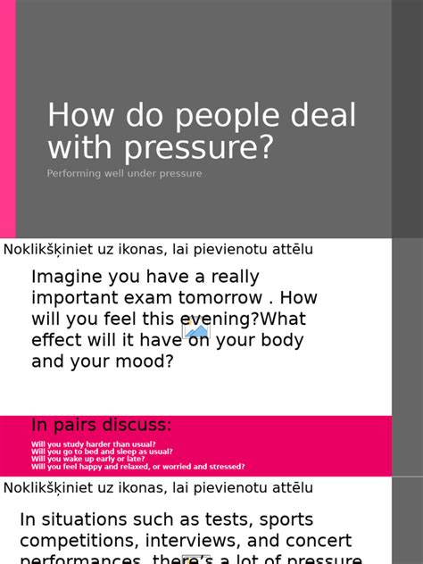 How Do People Deal With Pressure Pdf