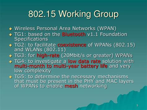 Ppt Wireless Personal Area Networks Wpans Powerpoint Presentation