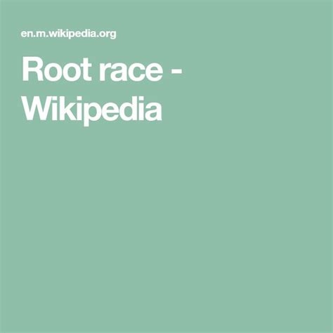 Root Race Wikipedia