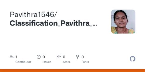 Github Pavithra1546classificationpavithraassignment