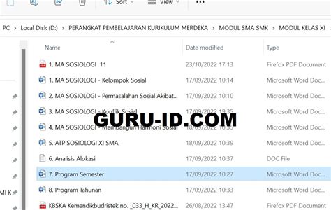 Modul Ajar Sosiologi Kelas 11 Fase F Kurikulum Merdeka Terbaru 2023