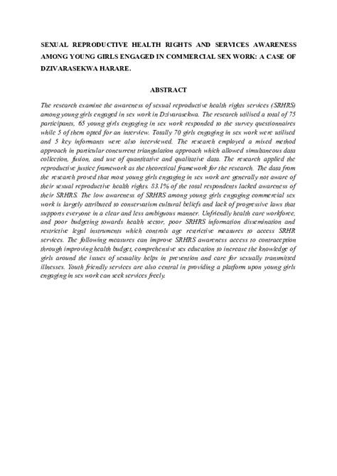 Doc Sexual Reproductive Health Rights And Services Awareness Among