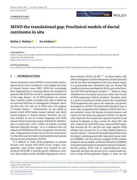 Pdf Mind The Translational Gap Preclinical Models Of Ductal