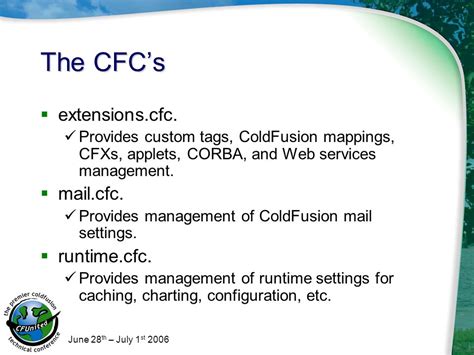 CFUNITED The Premier ColdFusion Conference CFMX7 Admin API Nate