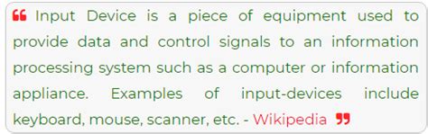 What Is An Input Device Definition And Types Of Input Device Edu Tech Gyan