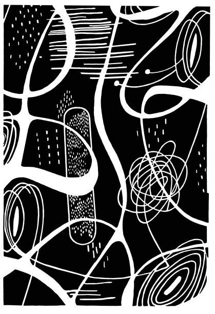Wall Art Print Squiggle Shape Pattern Europosters