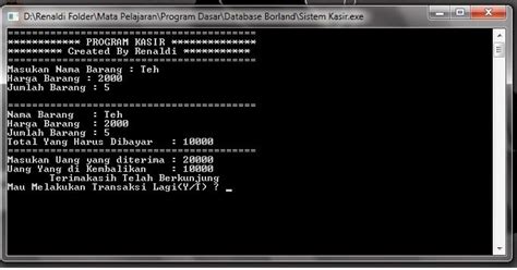 Tutorial Membuat Sistem Kasir Dengan C Borland 5 02 DUNIA IT