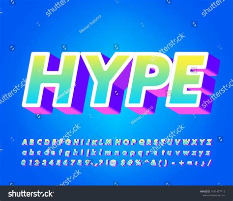 Modern Alphabet Design Colorful 3d Font Effect
