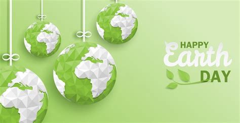 Feliz Dia Da Terra Vetor Premium