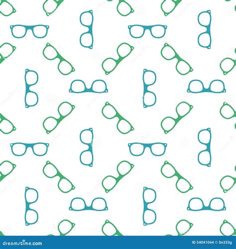 Eyeglasses Seamless Vector Pattern Stock Vector Illustration Of