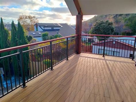 Canterbury Balustrade Aluminium FramedWindsor Top Fix With Timber Top