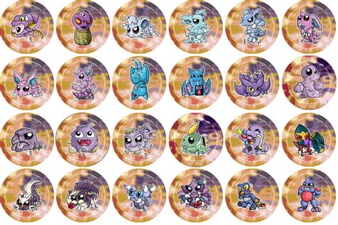 Poison Type Pokemon Chibi Badges By Redpawdesigns On Deviantart