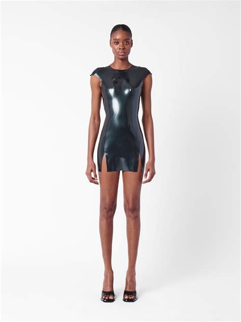 Player Latex Mini Dress Black Poster Girl