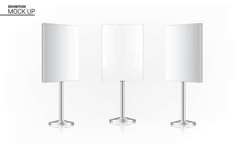 모의 현실led 스탠드 롤 업 배너 키오스크 디스플레이 3d Pop 부스 광고 판매 마케팅 홍보 배경 일러스트 이벤트 전시 컨셉 디자인 3차원 형태에 대한 스톡 벡터 아트