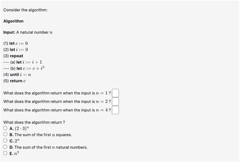 Solved Algorithm Input A Natural Number N 1 Let C0 2