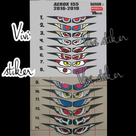 Stiker Lampu Depan Mata Elang Yamaha Aerox Old Lazada Indonesia
