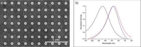 Characterization Of The Gold Nc Array A Sem Image Of The Nanoarray