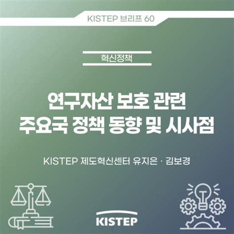 연구자산 보호 관련 주요국 정책 동향 및 시사점 전체브리프 Kistep 브리프 Kistep 발간물 Kistep 한국과학기술기획평가원