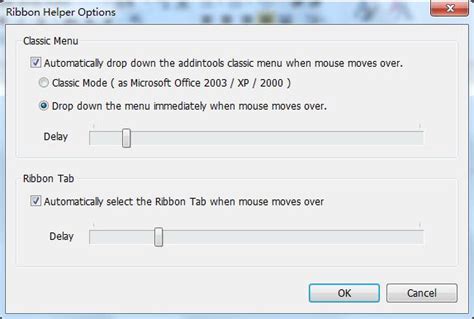 Automatically Select Ribbon Tabs And Drop Down Menus Without Clicks
