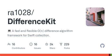 Github Ra Differencekit A Fast And Flexible O N Difference Algorithm Framework For